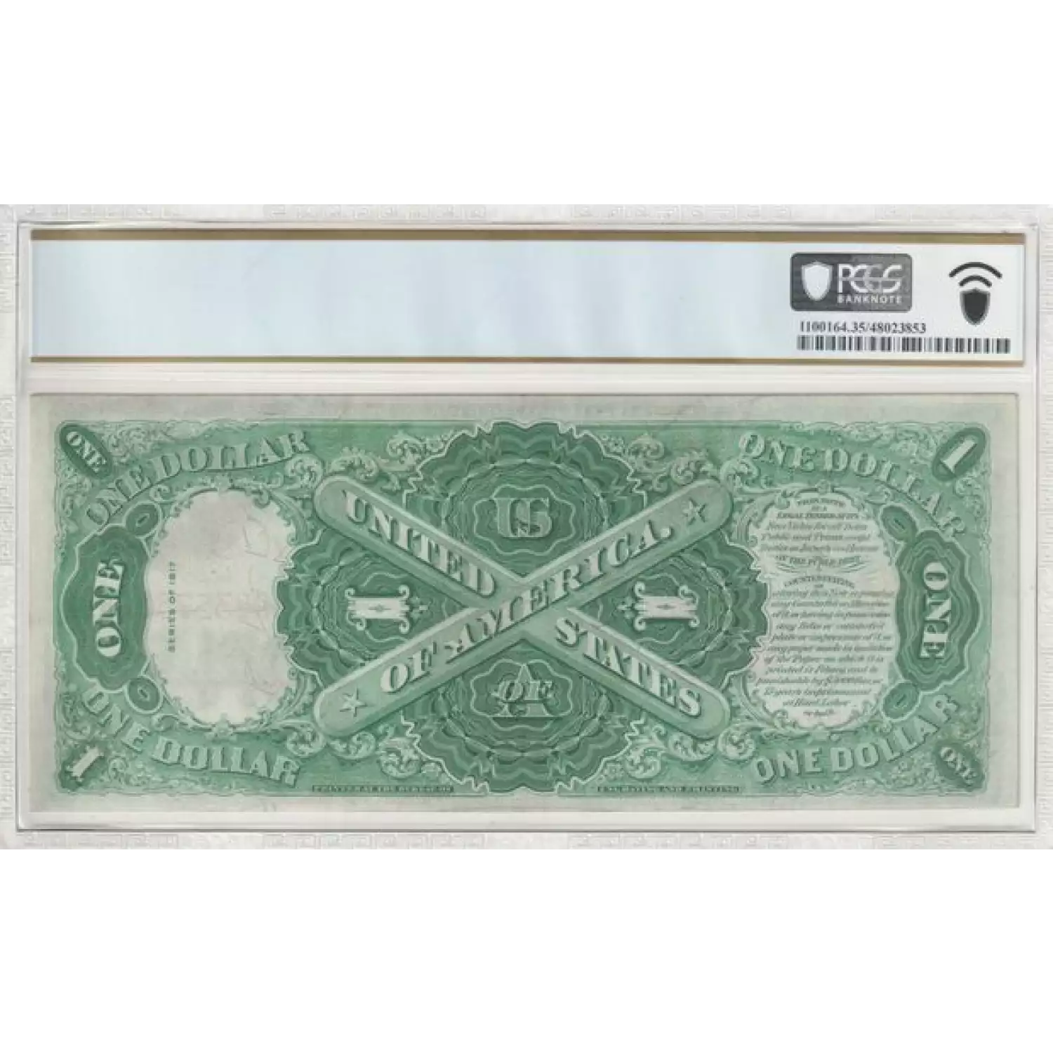 $1 1917 Small Red, scalloped Legal Tender Issues 36 - Executive Currency