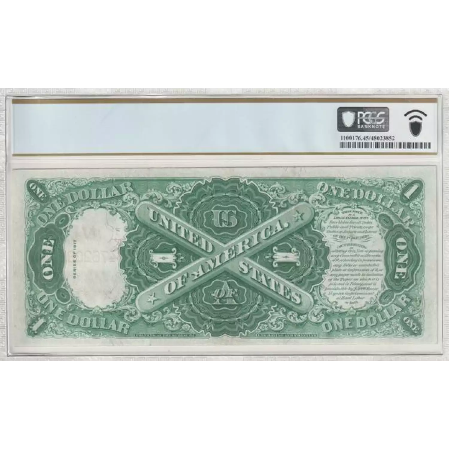 $1 1917 Small Red, scalloped Legal Tender Issues 38 - Executive Currency