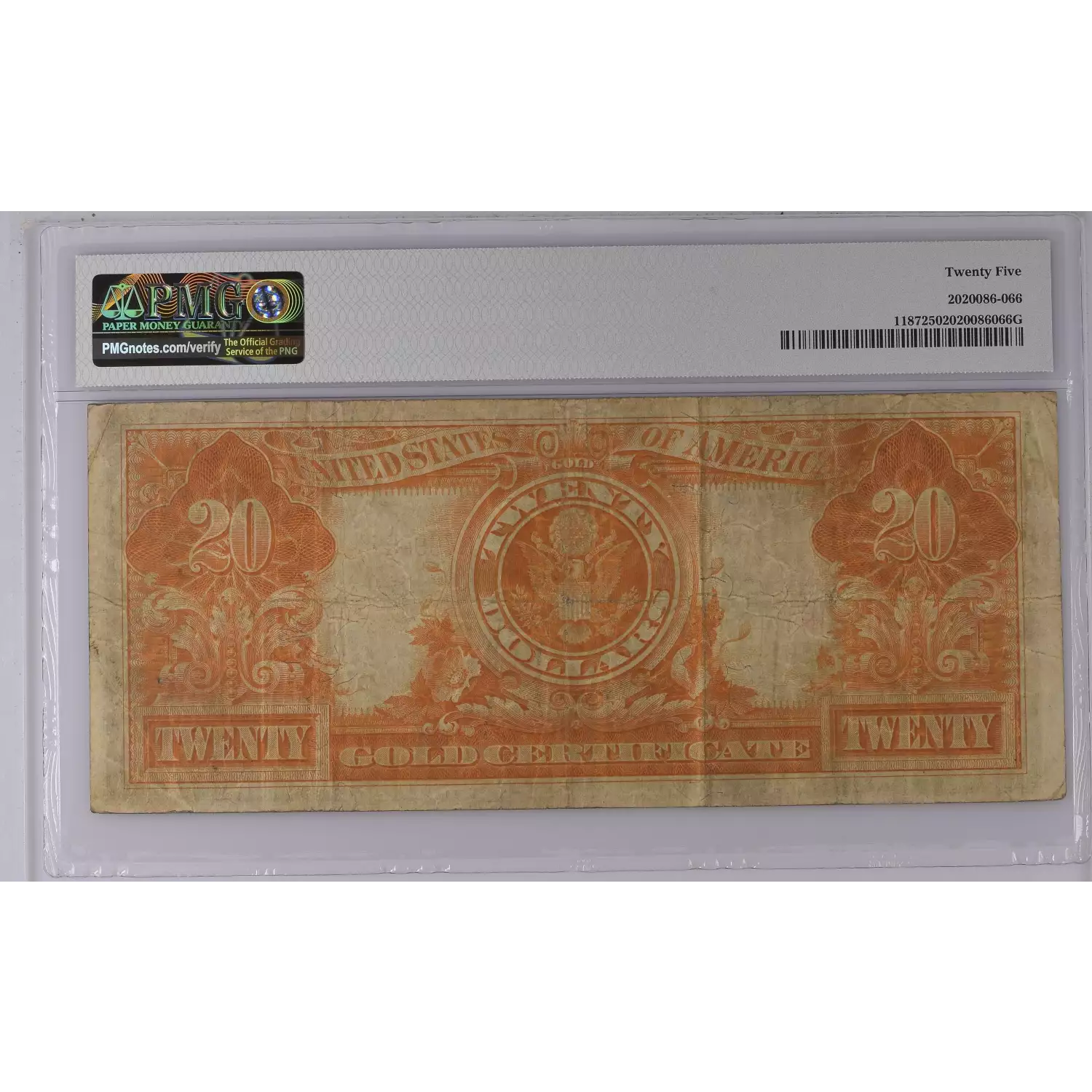 $20 1922 Gold Gold Certificates 1187 - Executive Currency